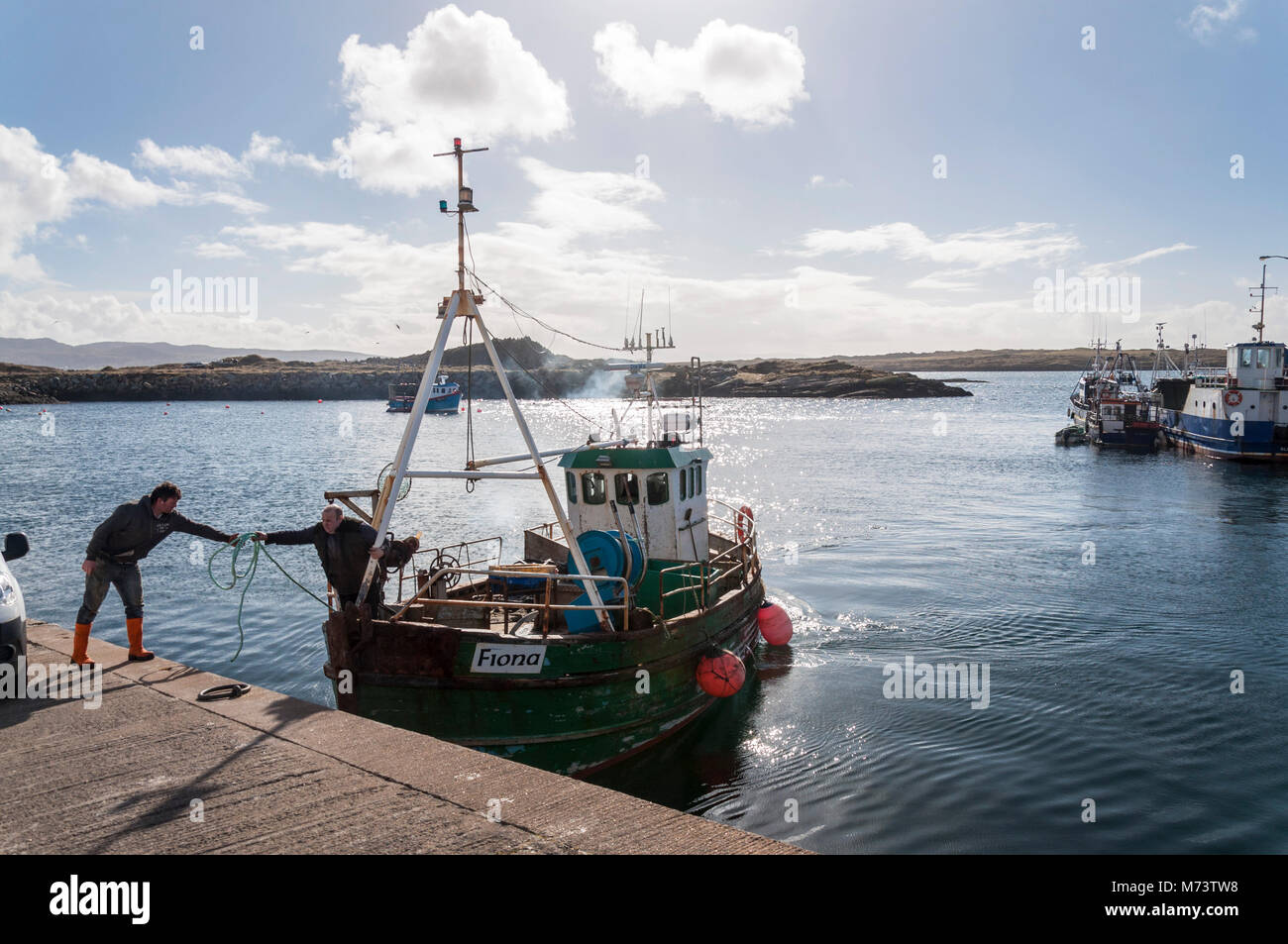 Burtonport, County Donegal, Ireland. 8th March 2018. An inshore fishing ...