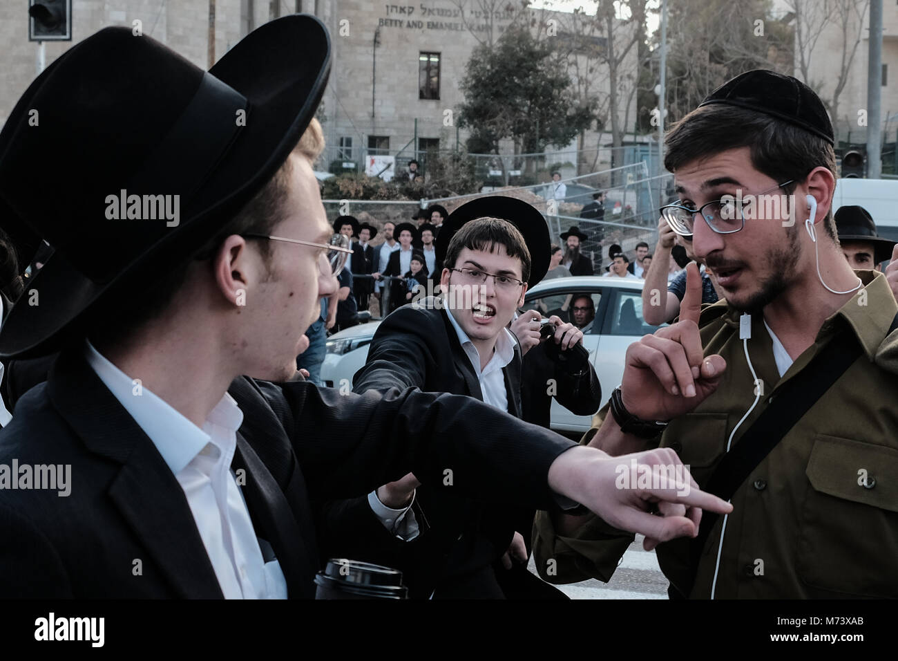 Jerusalem, Israel. 8th March, 2018. Thousands of ultra-Orthodox Jewish ...