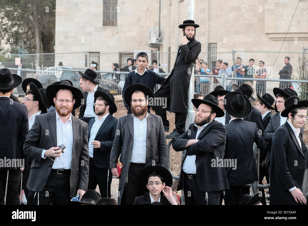 Jerusalem, Israel. 8th March, 2018. Thousands of ultra-Orthodox Jewish ...