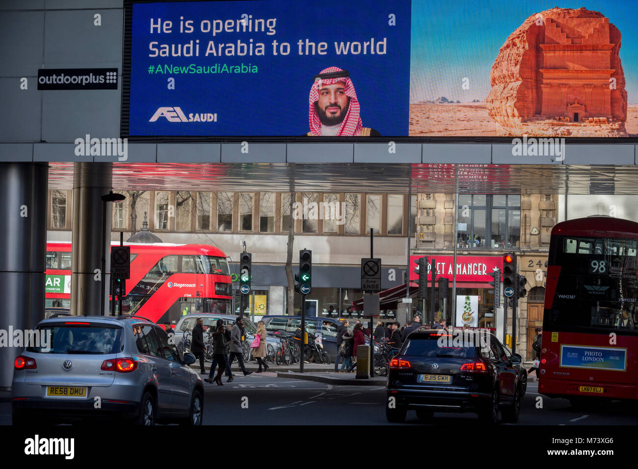 London, UK 8th March 2018: On the first day of his official 3-day visit ...