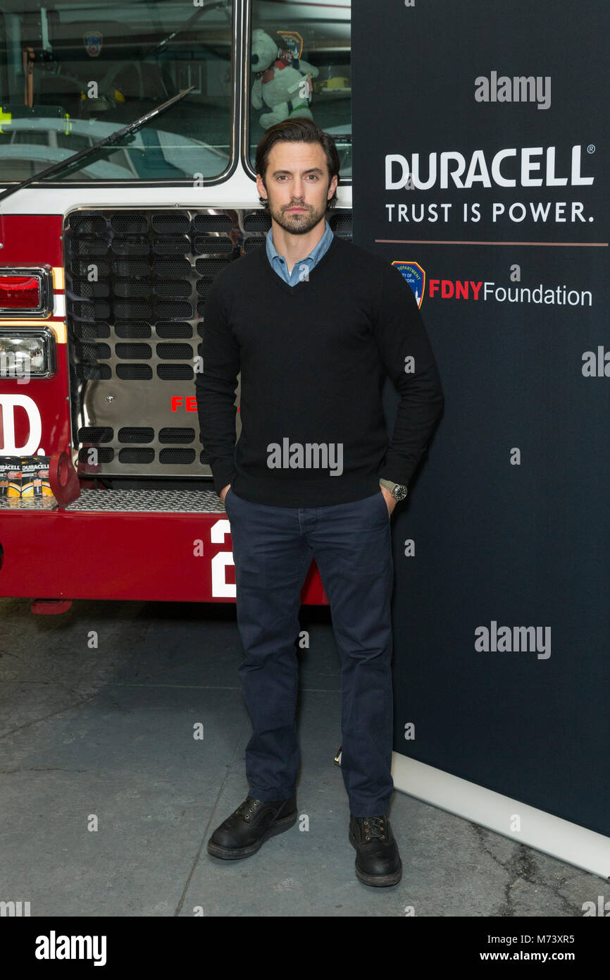New York, USA. 8th Mar, 2018. Actor Milo Ventimiglia teams up with ...