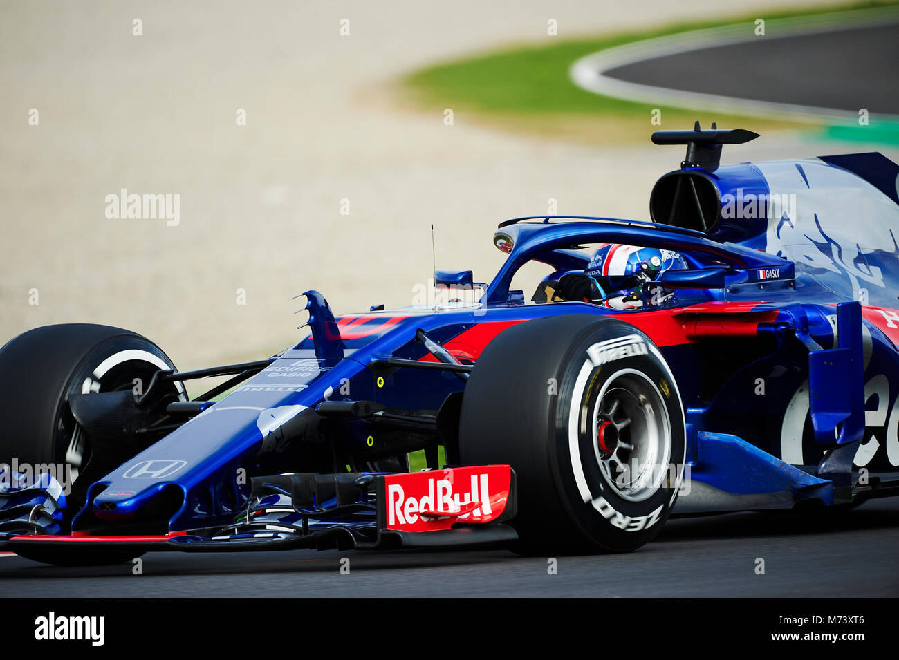 Barcelona, Spain. 8 March, 2018. Pierre Gasly of the Scuderia Toro ...