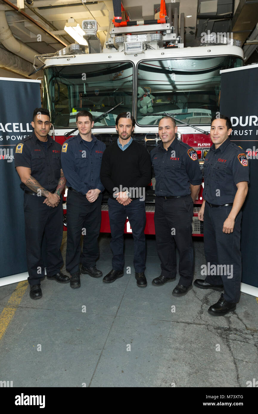 New York, USA. 8th Mar, 2018. Actor Milo Ventimiglia teams up with ...