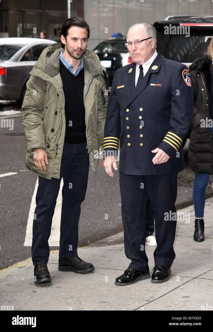 New York, NY, USA. 8th Mar, 2018. Milo Ventimiglia, Roger W. Sakowich ...