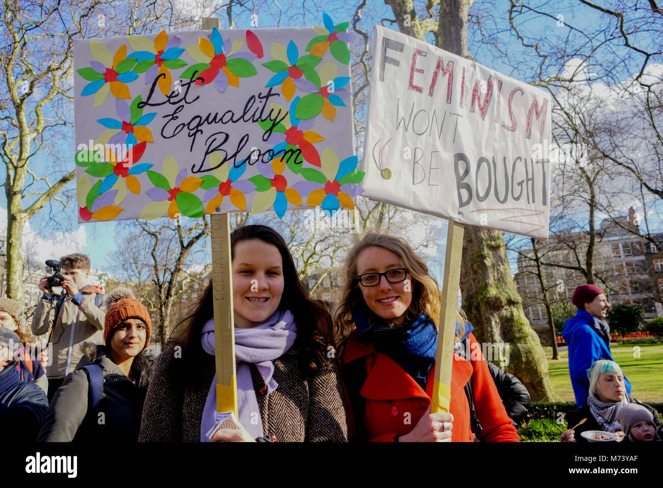 London, UK, 8th March 2018. Women's Strike Assembly - UK hold a strike ...