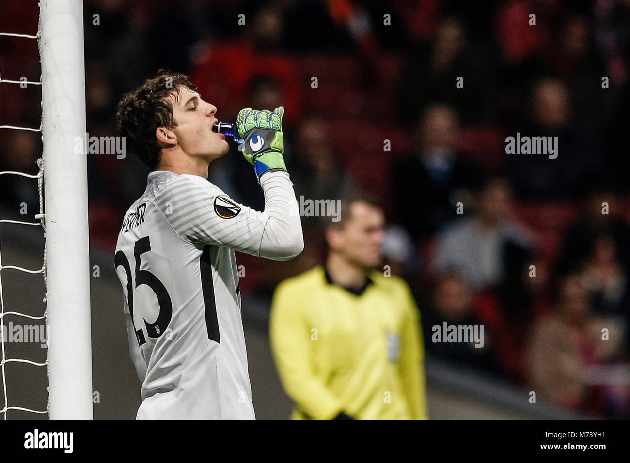 Madrid, Spain. 8th Mar, 2018. Axel Werner (Atletico de Madrid) in ...