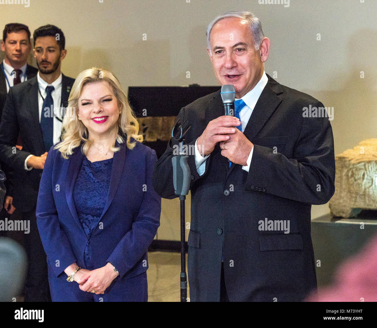 New York, USA, 8 Mar 2018. Israeli Prime Minister Benjamin Netanyahu ...