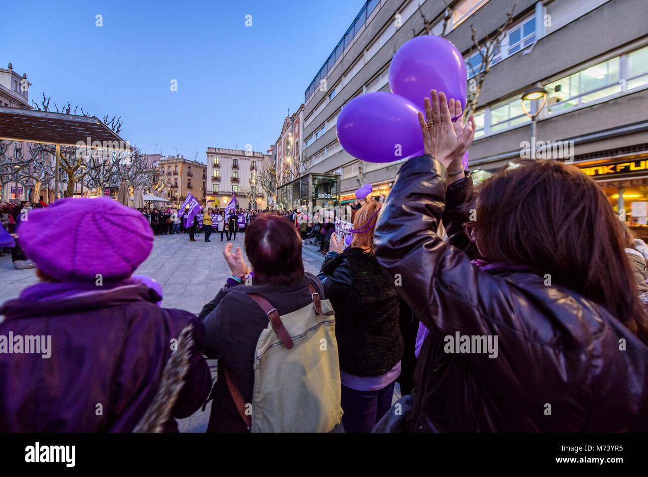 Mataro, Spain. 8th Mar, 2018. Manifestation in Mataro in "dia de la ...