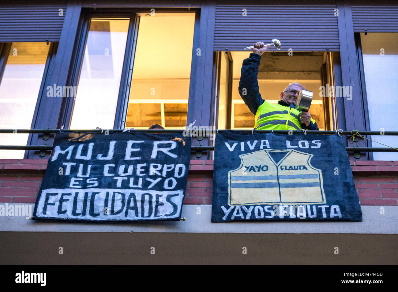 Valencai, Spain. March 8th feminist strike in Spain claims for equal ...