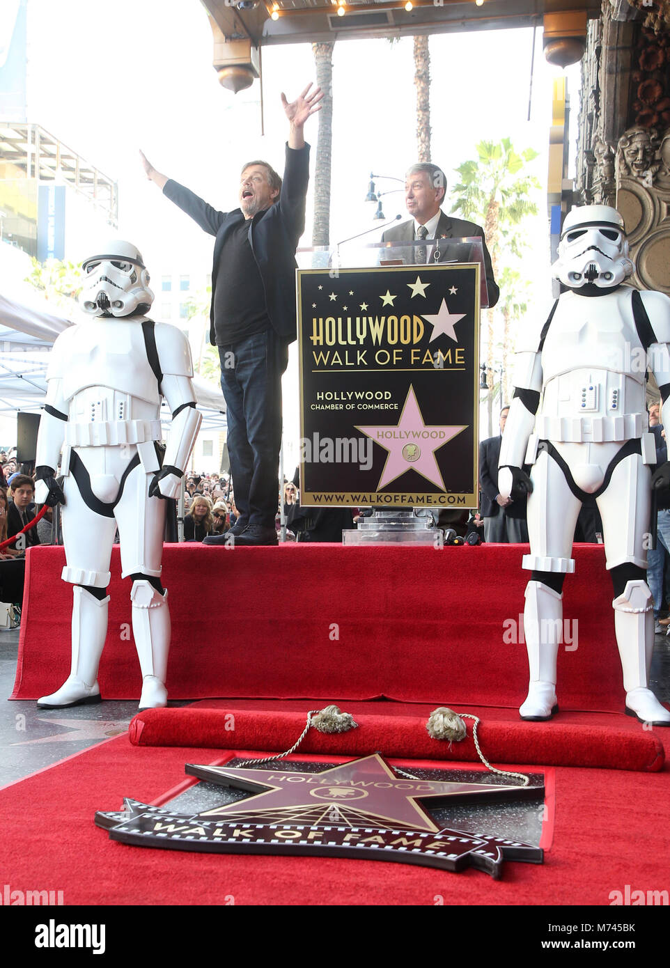 HOLLYWOOD, CA - MARCH 8: Mark Hamill, Leron Gubler, at Mark Hamill ...