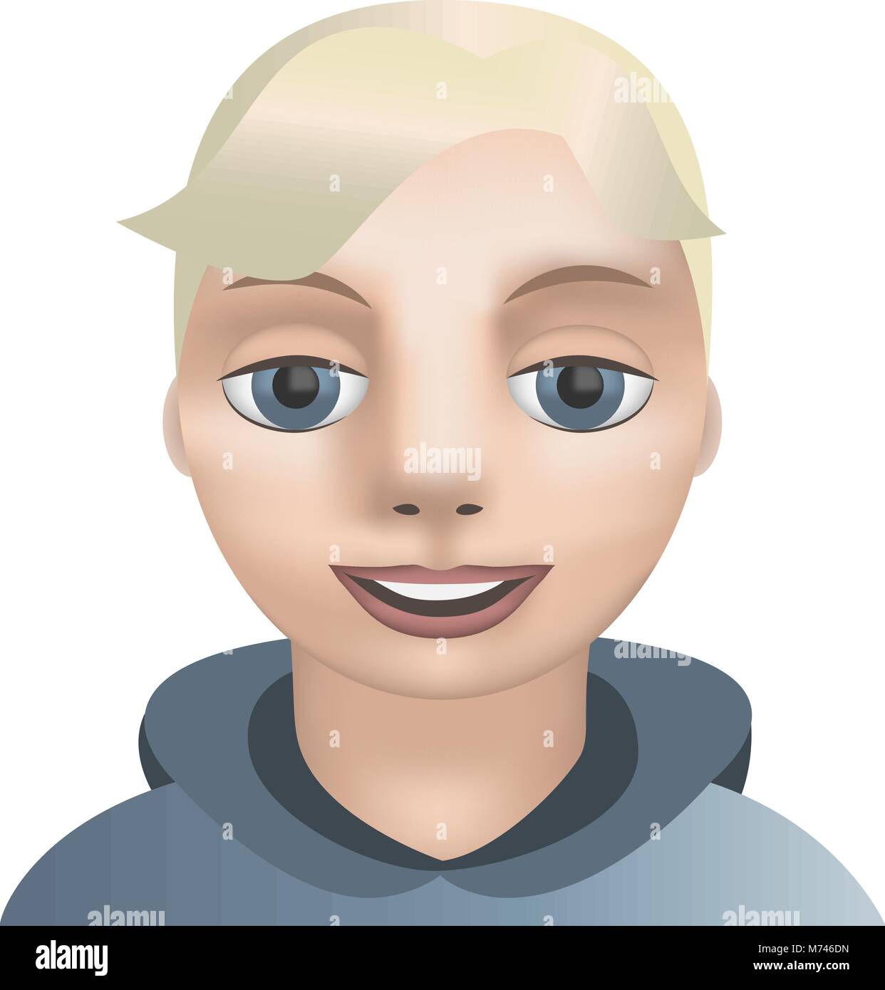 Avatar boy face smiling, vector Stock Vector Image & Art - Alamy