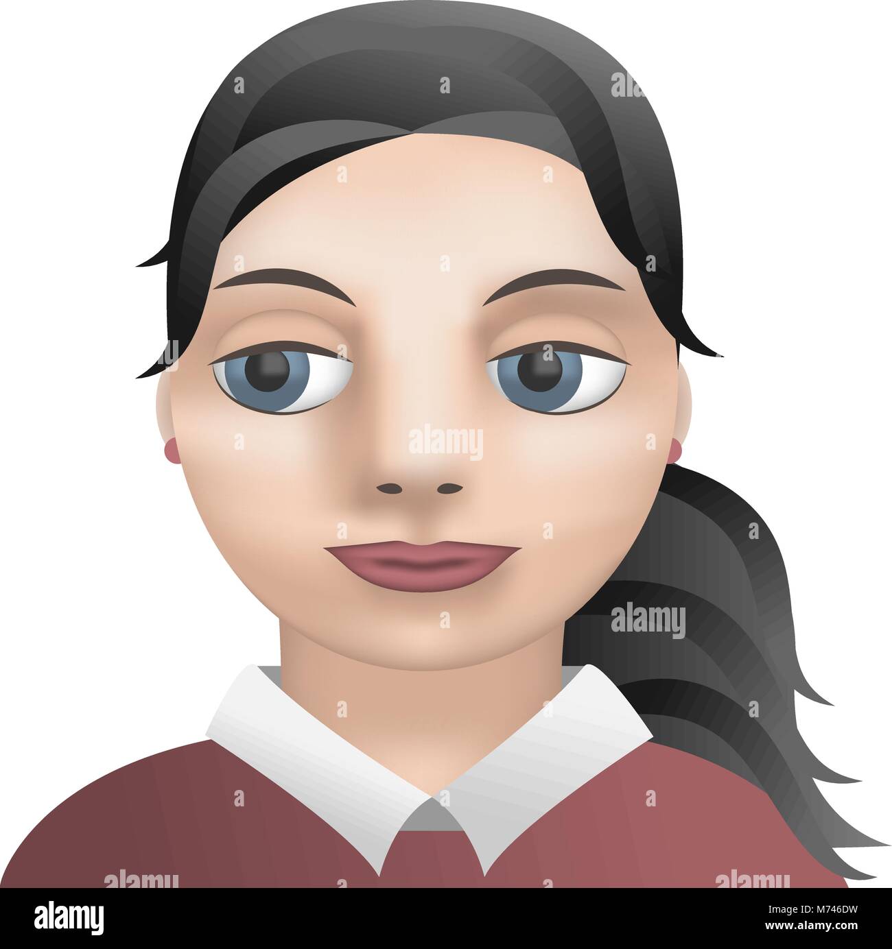 Avatar woman face looking right, vector Stock Vector Image & Art - Alamy