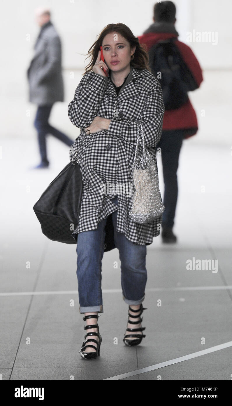 Heavily Pregnant Angela Scanlon seen at BBC Broadcasting House ahead of ...