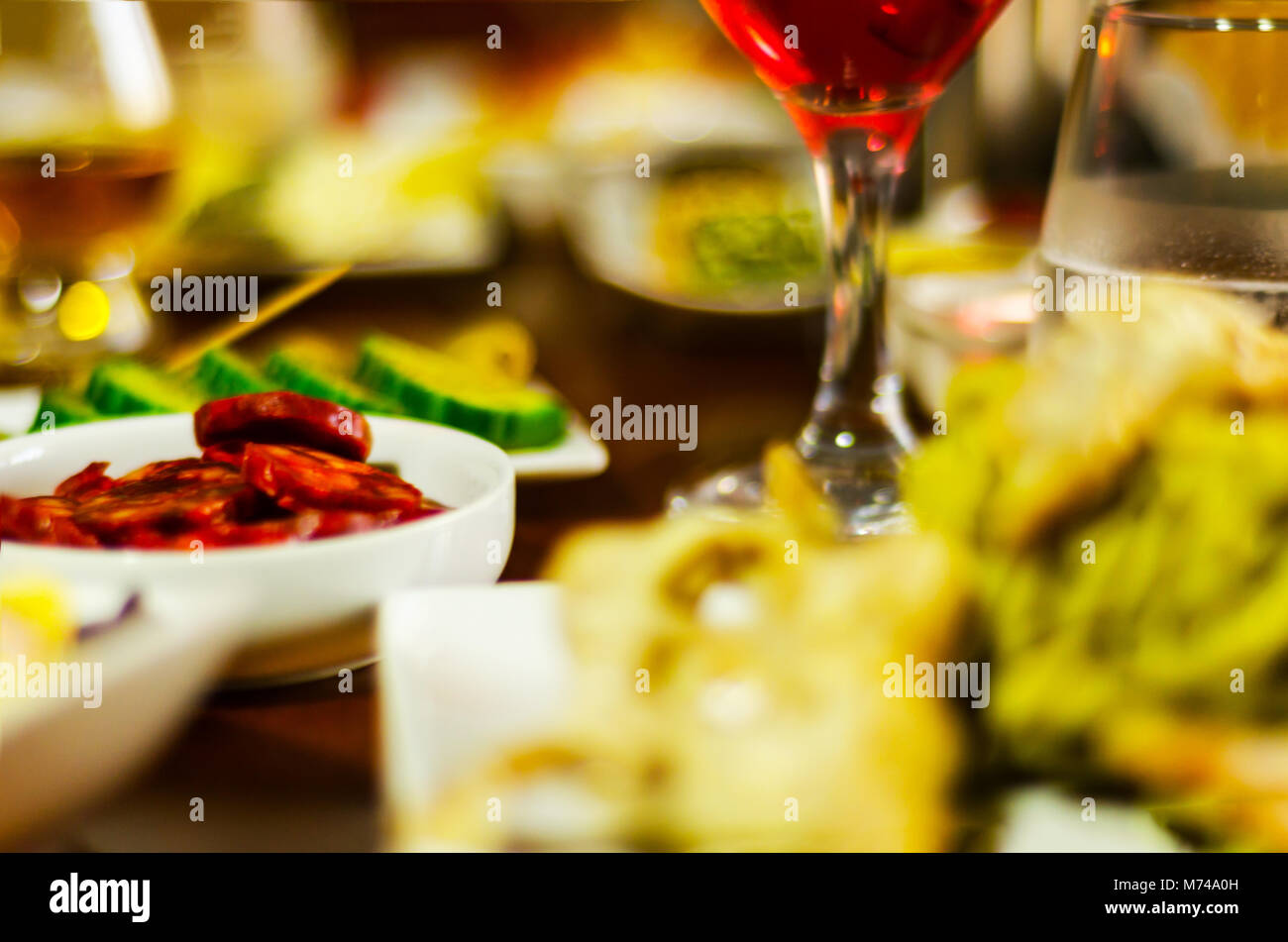 tasty dish with pasta, meat and sauce, Italian dish, fast and simple ...