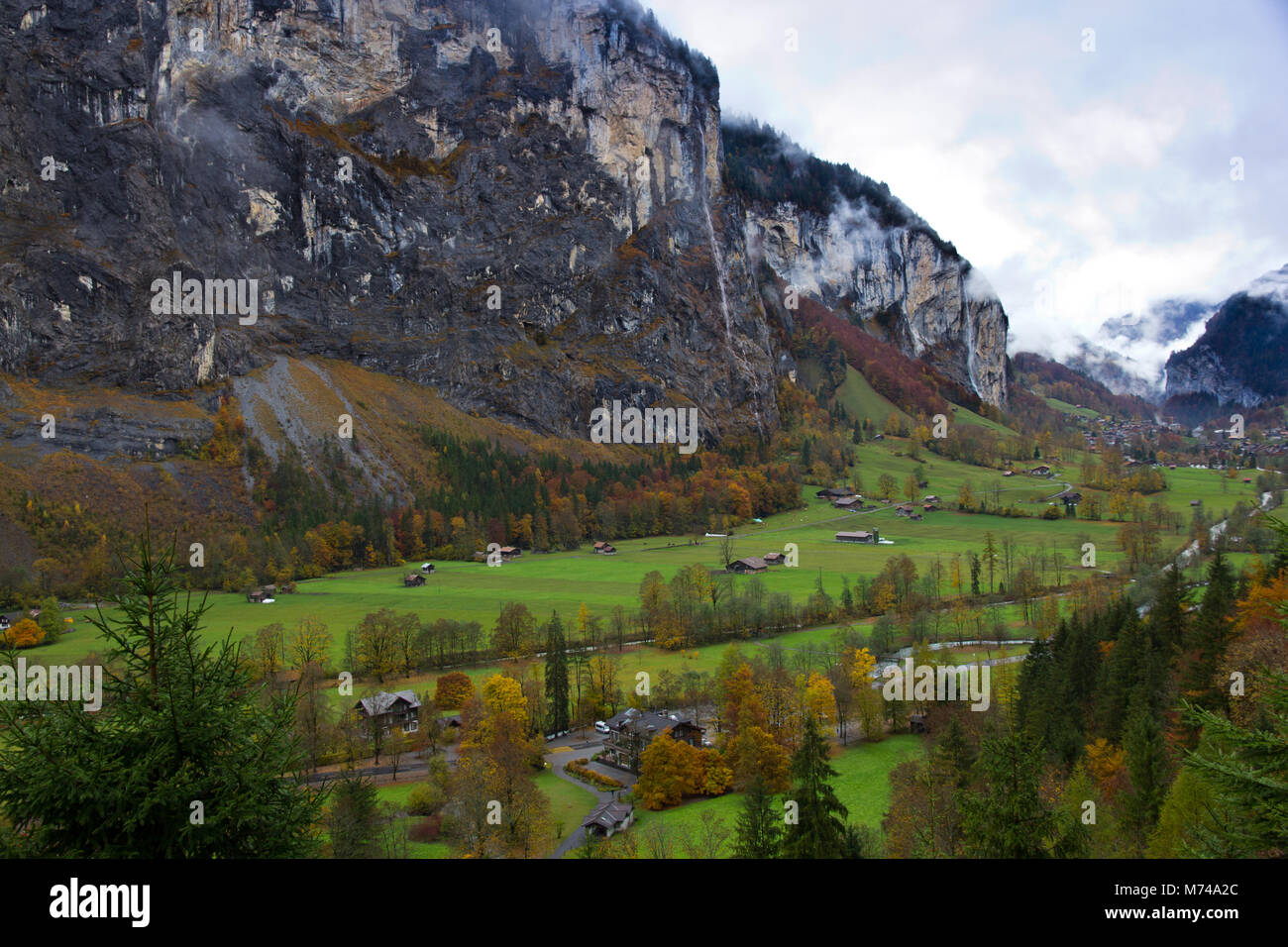Scenery view look from Trummelbach Falls Switzerland Stock Photo - Alamy