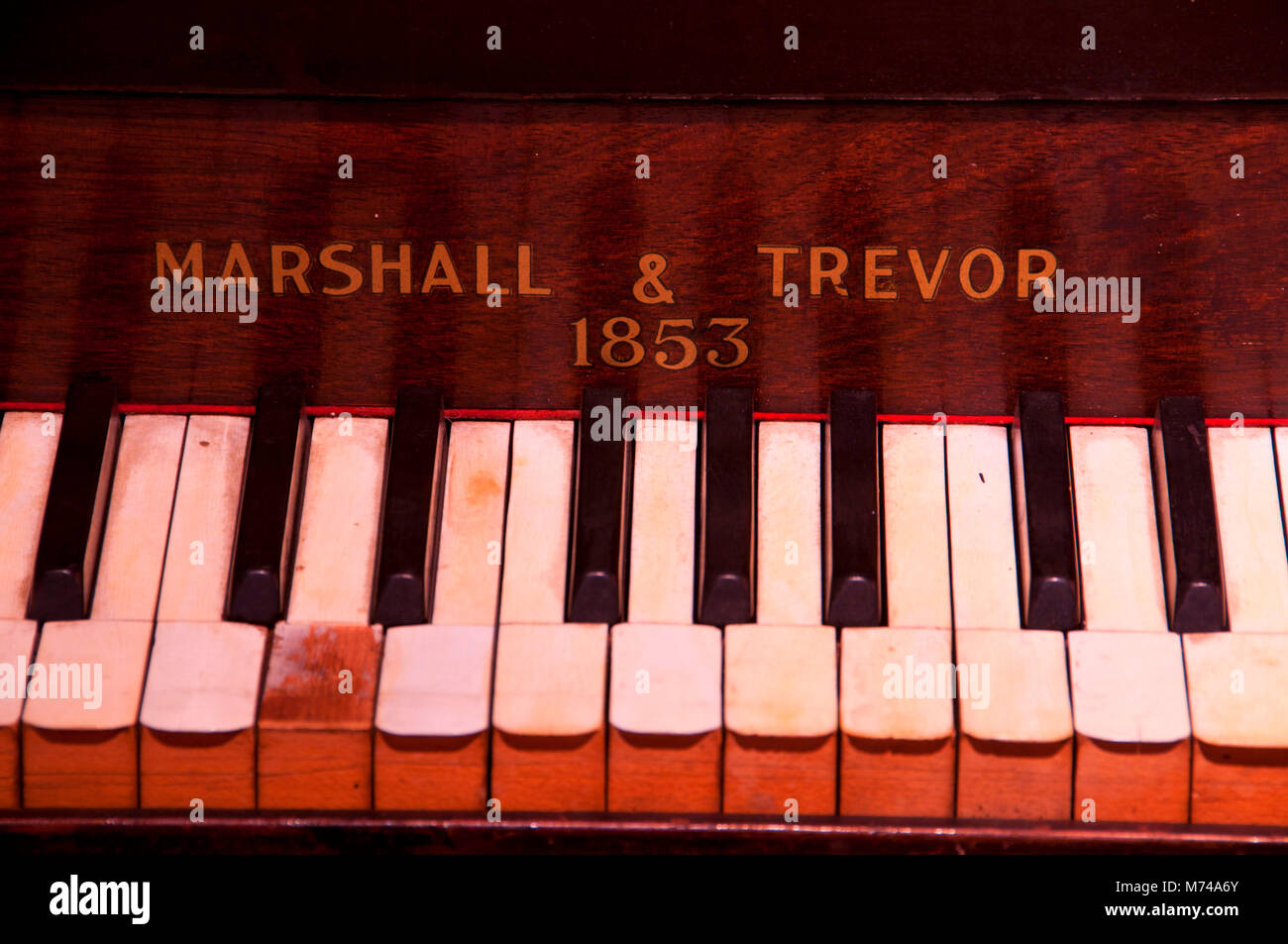 Piano keys, Yale Museum Heritage Site, British Columbia, Canada Stock ...