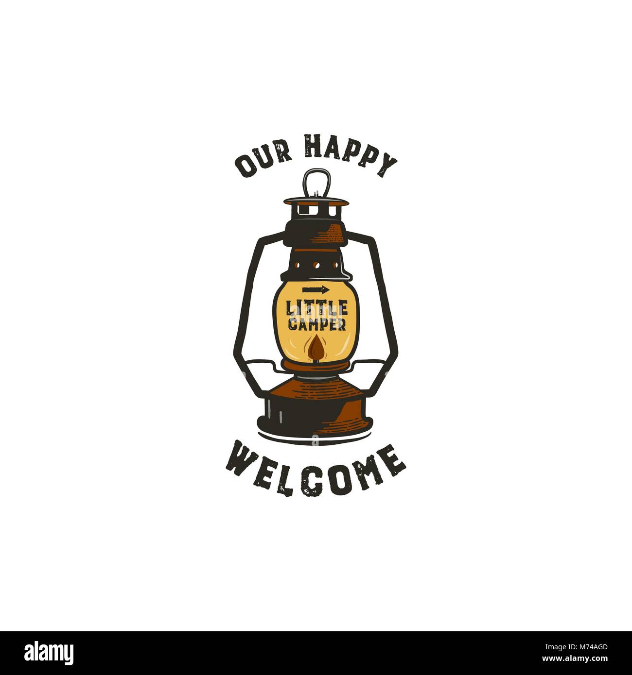 Vintage hand-drawn lantern logo concept. Perfect for logo design, badge ...