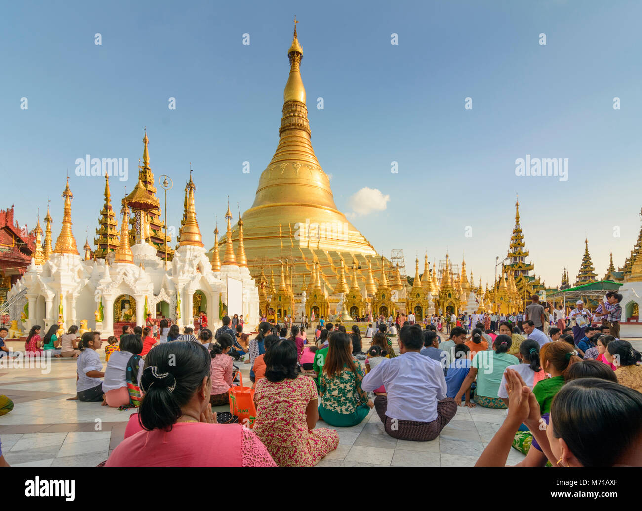Yangon (Rangoon): Shwedagon Pagoda: Wish Fulfilling Place, people ...