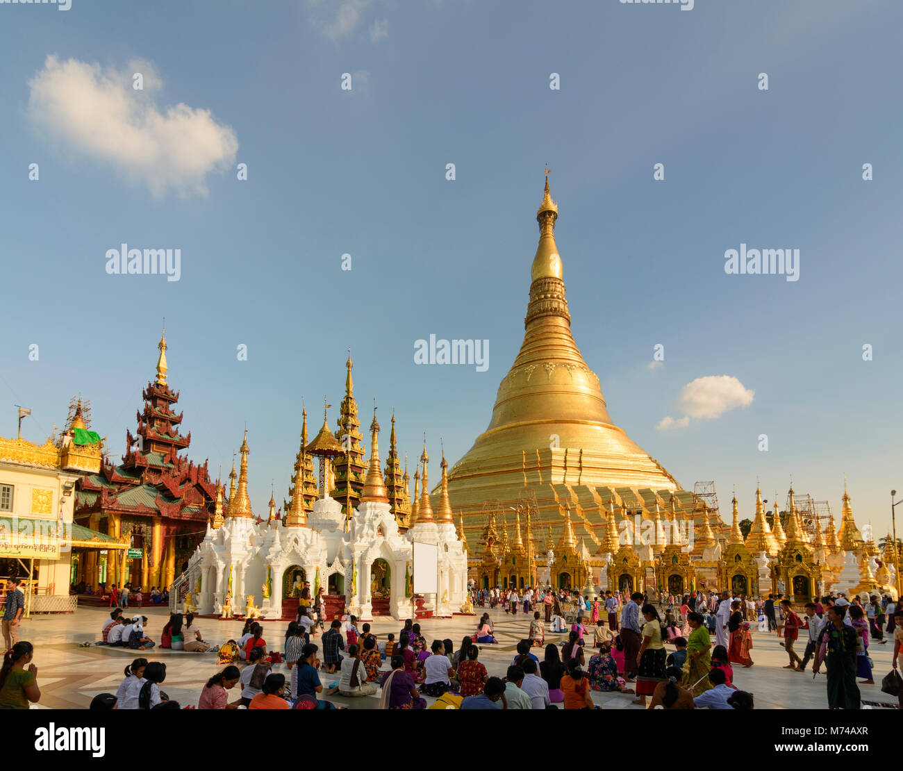 Yangon (Rangoon): Shwedagon Pagoda: Wish Fulfilling Place, people ...