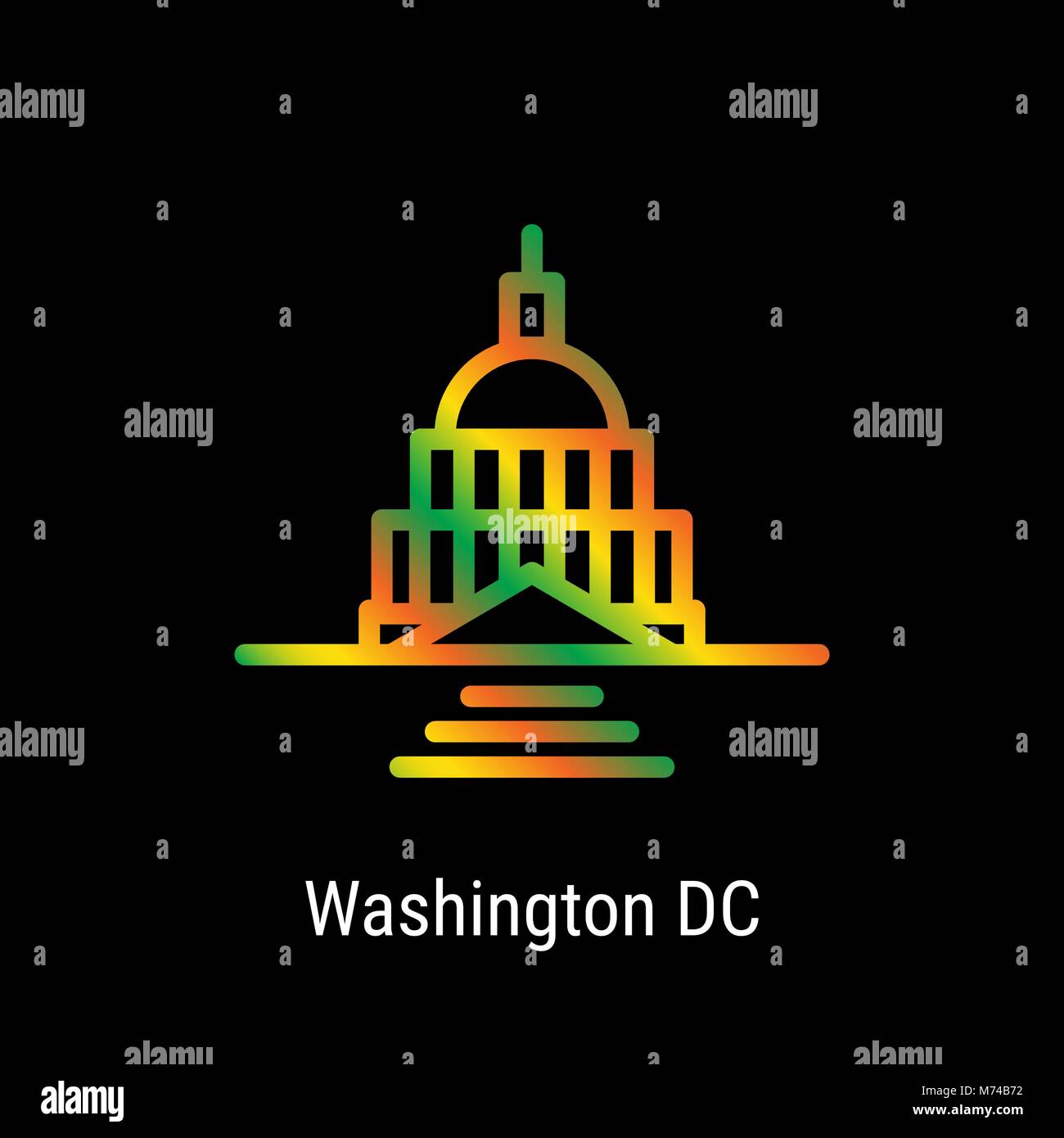 Washington dc old illustration Stock Vector Images - Alamy