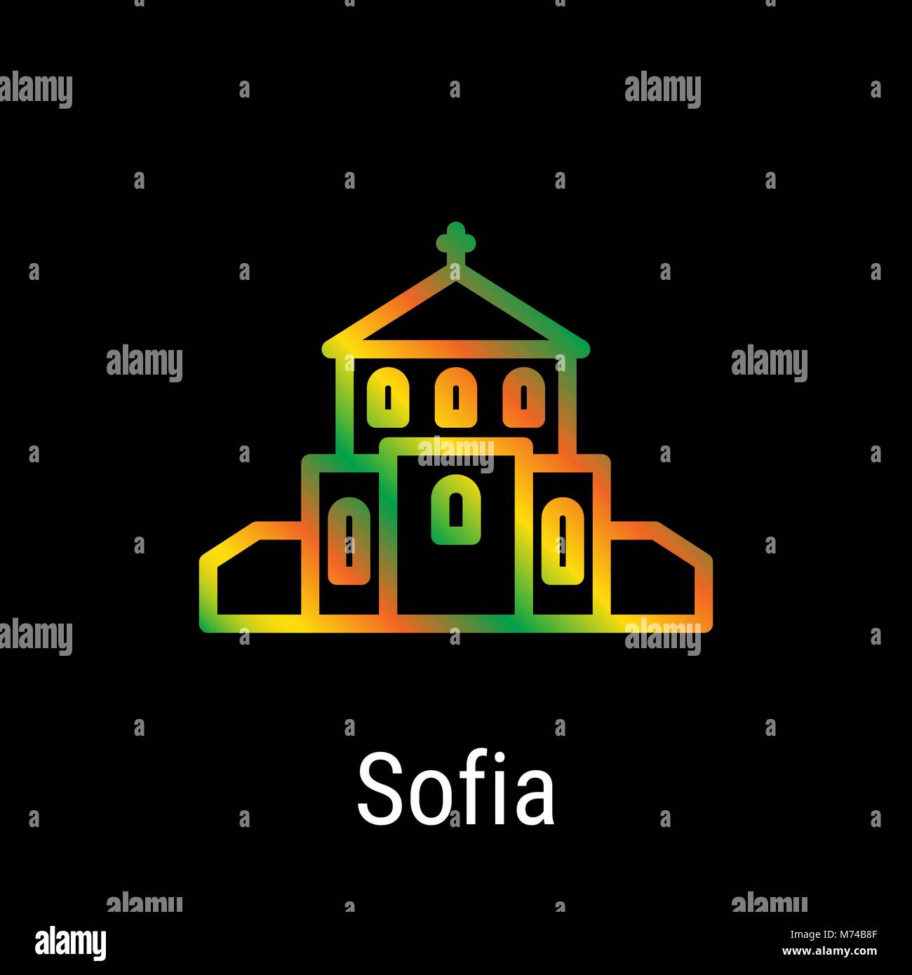 Sofia, Bulgaria Vector Line Icon Stock Vector Image & Art - Alamy