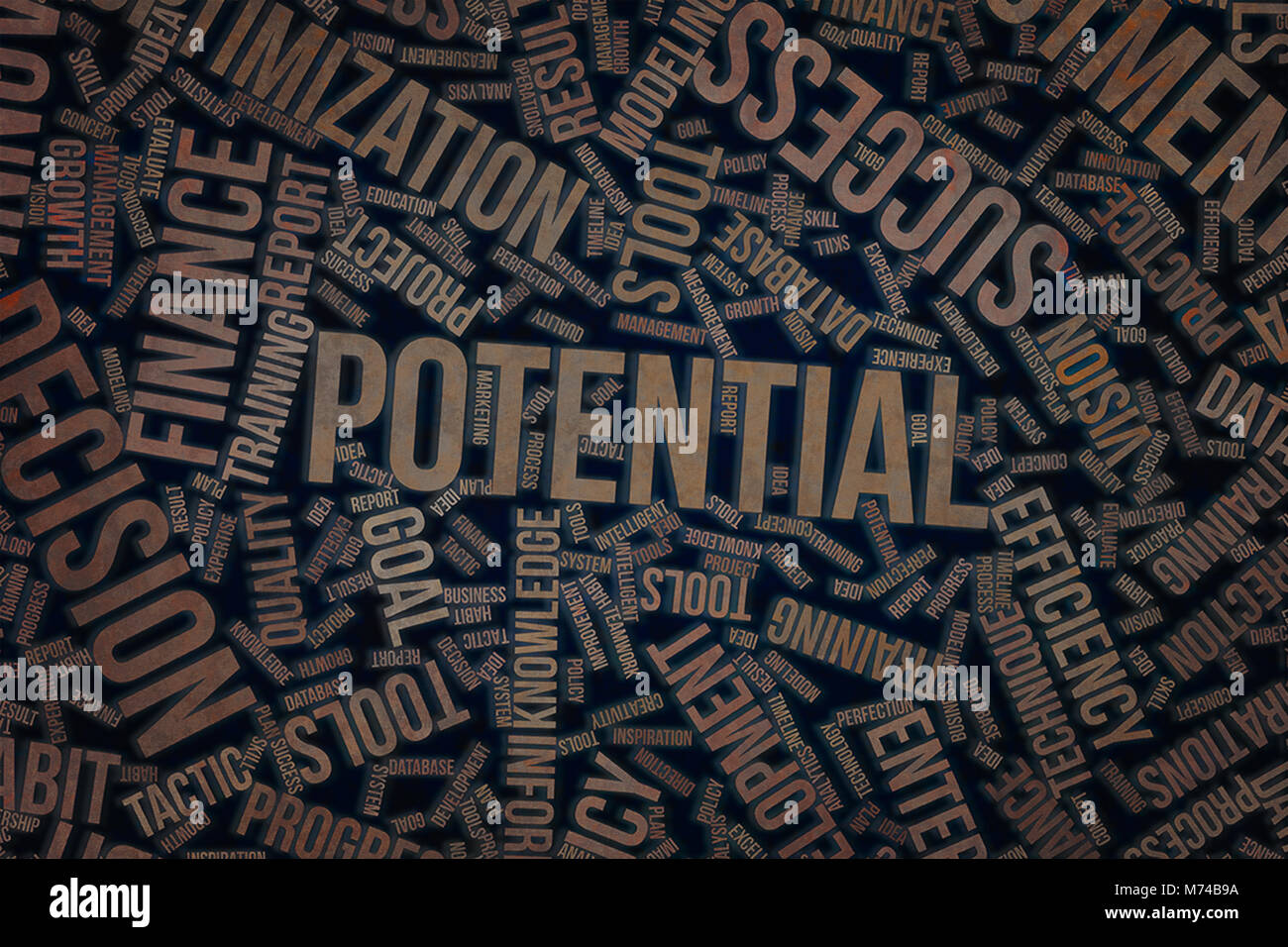 Potential, business conceptual word cloud for for design wallpaper ...