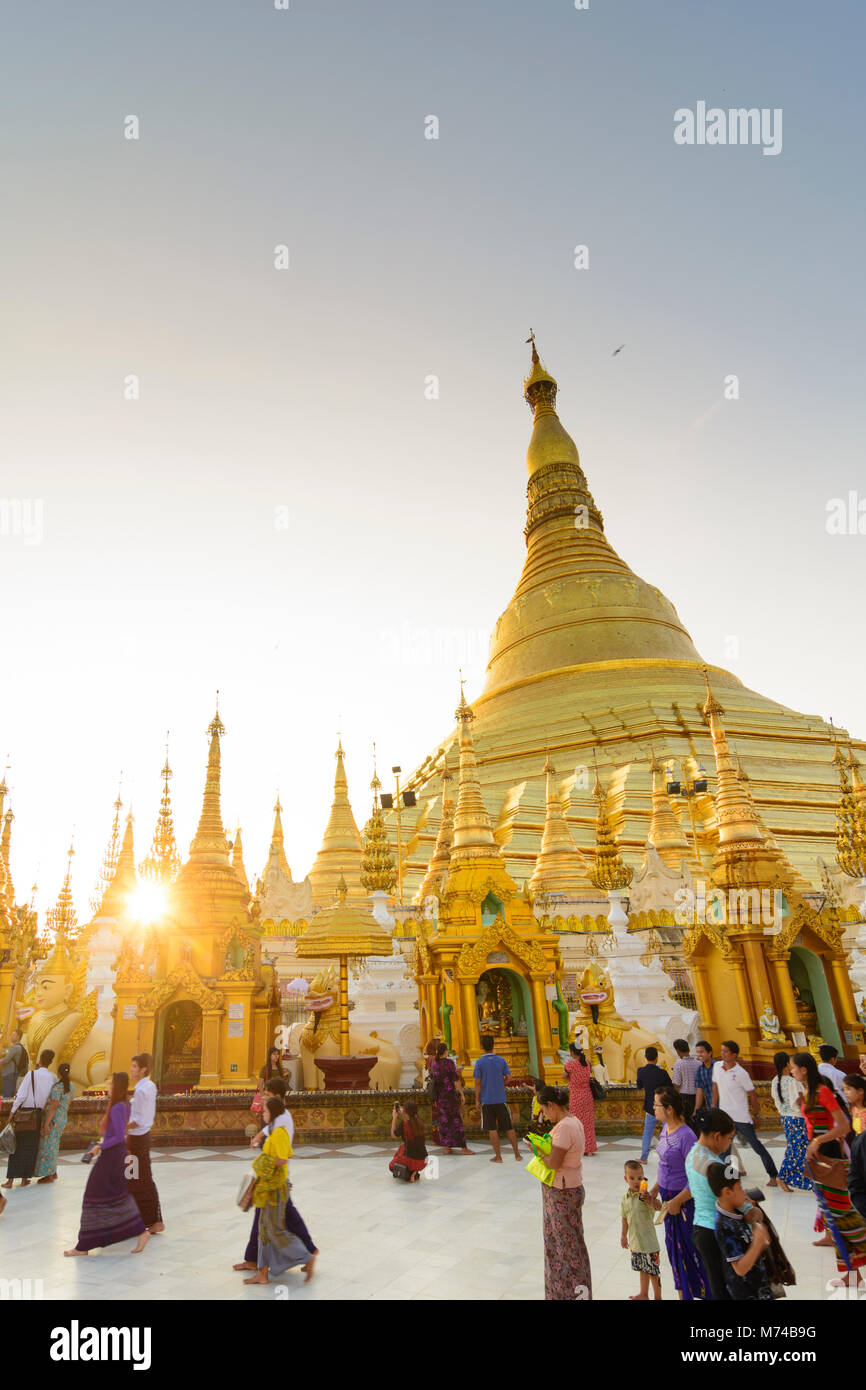 Yangon (Rangoon): Shwedagon Pagoda, , Yangon Region, Myanmar (Burma ...