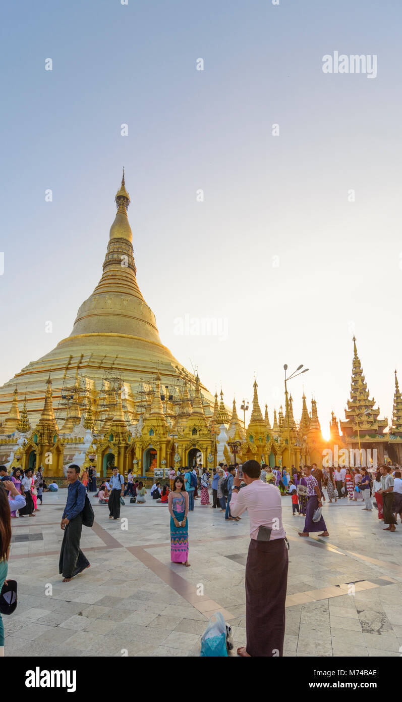 Yangon (Rangoon): Shwedagon Pagoda, , Yangon Region, Myanmar (Burma ...