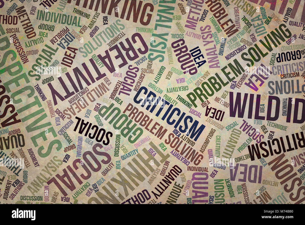 Business idea & problem solving conceptual word cloud for for design ...