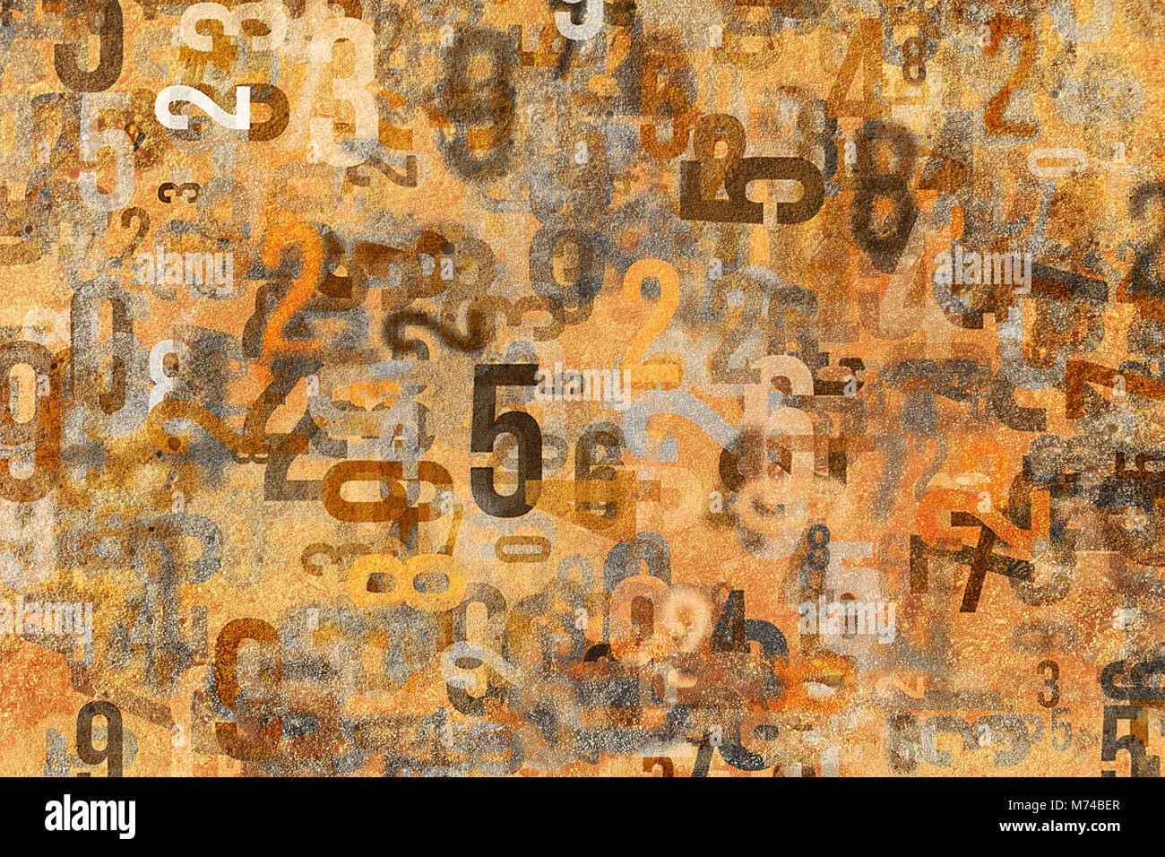 Colorful & blur number from 0 to 9, word cloud for education or ...