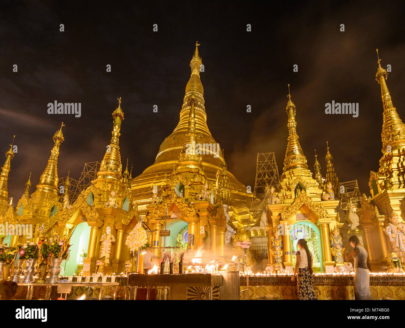 Yangon (Rangoon): Shwedagon Pagoda, , Yangon Region, Myanmar (Burma ...
