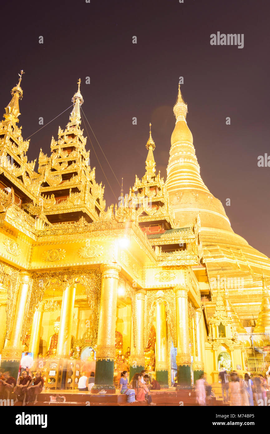 Yangon (Rangoon): Shwedagon Pagoda, , Yangon Region, Myanmar (Burma ...