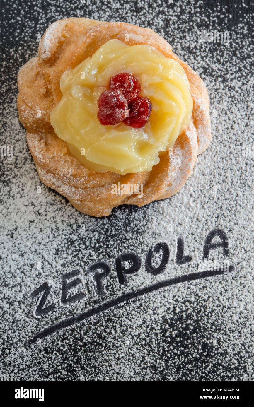 typical neapolitan pastry called zeppola di san giuseppe Stock Photo ...
