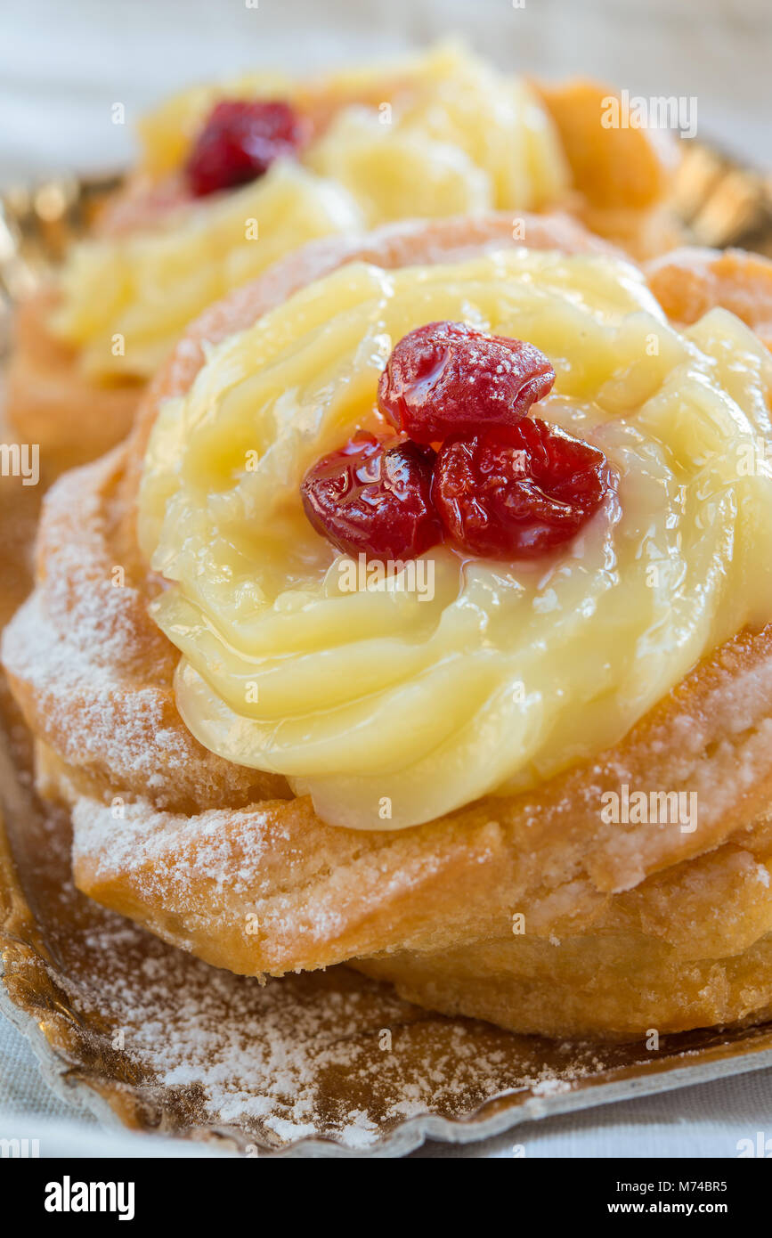 typical neapolitan pastry called zeppola di san giuseppe Stock Photo ...