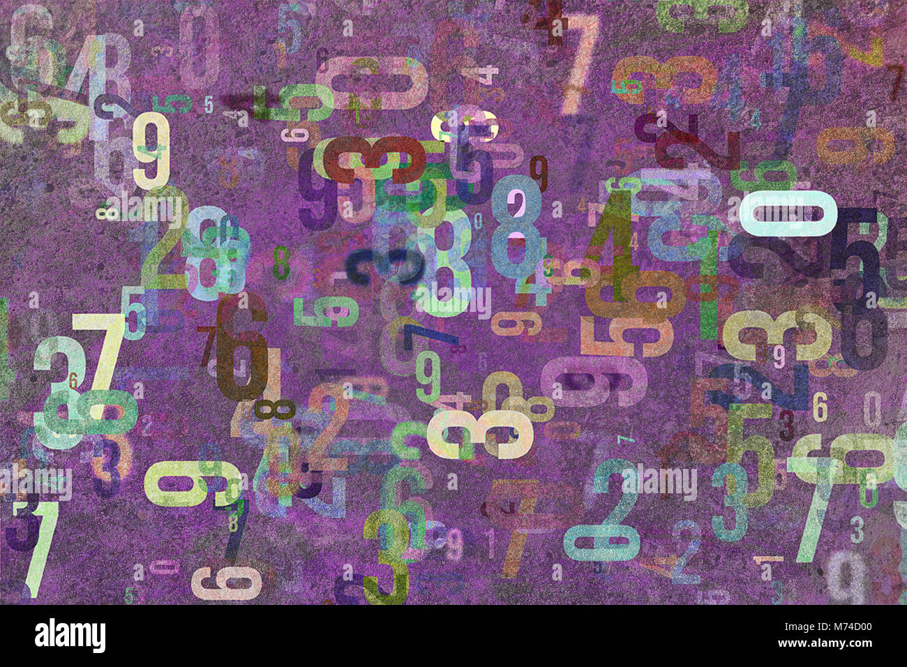 Colorful & blur number from 0 to 9, word cloud for education or ...