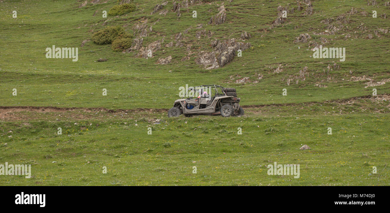 Buggy mountains driving on the road extreme in Georgia Stock Photo - Alamy