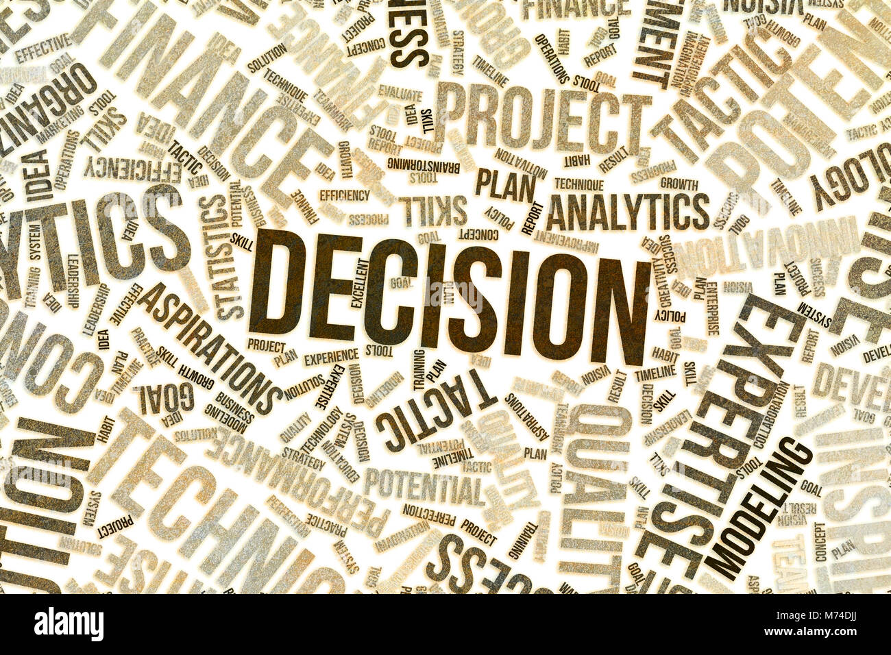 Decision, business conceptual word cloud for for design wallpaper ...