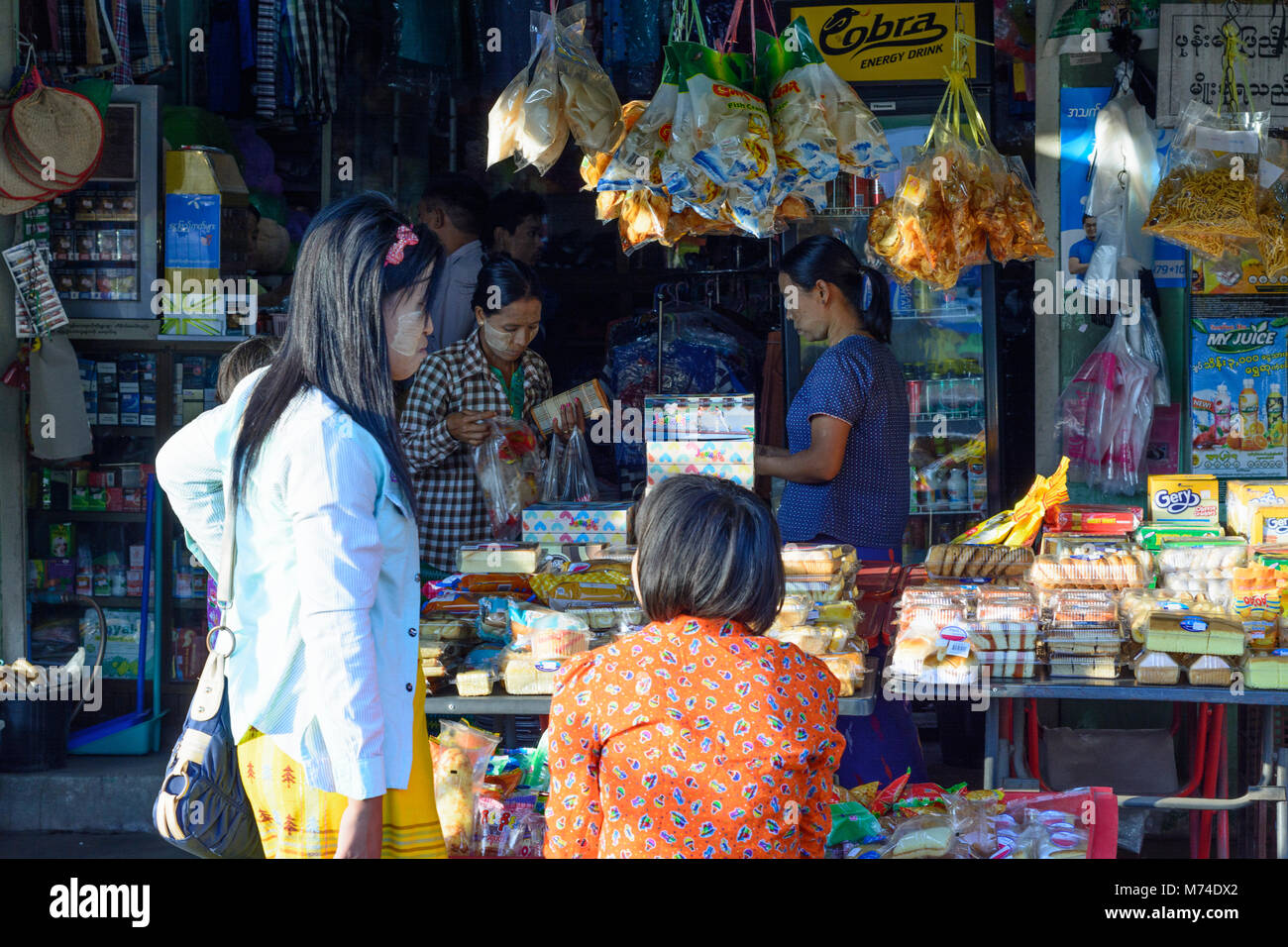Yangon (Rangoon): food store, , Yangon Region, Myanmar (Burma Stock ...