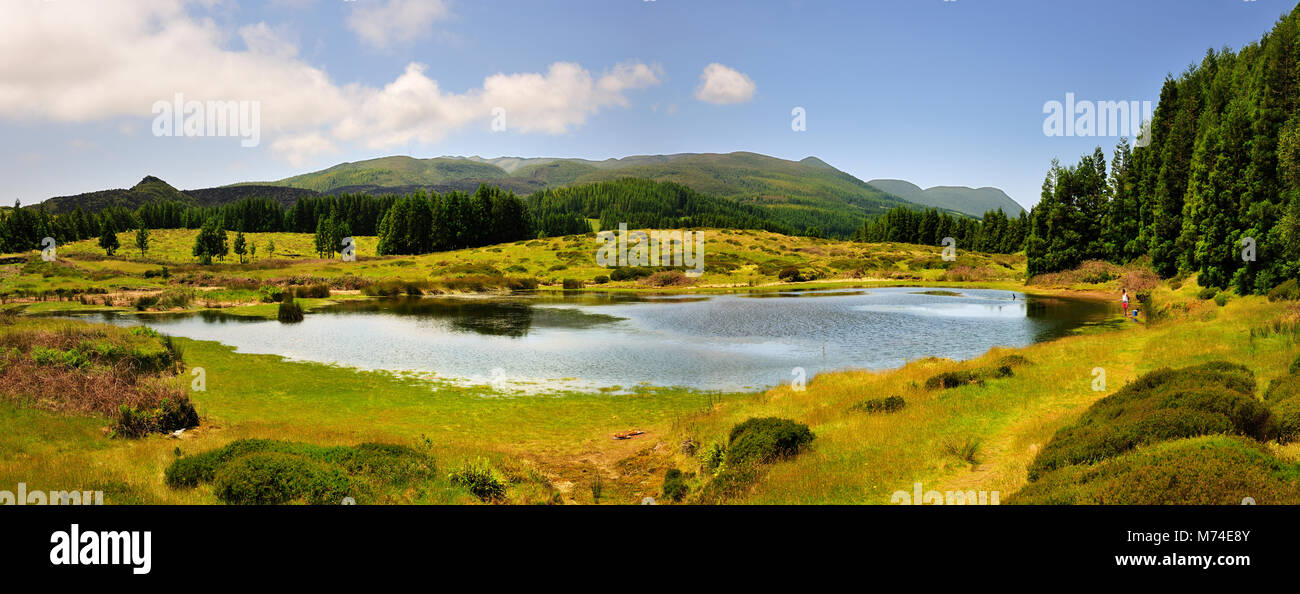Negro laggon (Lagoa do Negro). Terceira, Azores islands, Portugal Stock ...
