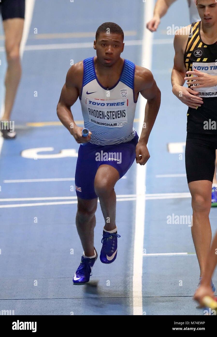 Great Britain's Jamal Rhoden-Steven in action during the Men's 4x400m ...