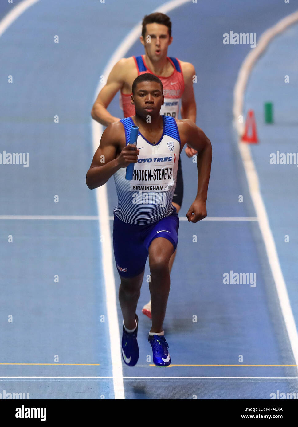 Great Britain's Jamal Rhoden-Steven in action during the Men's 4x400m ...