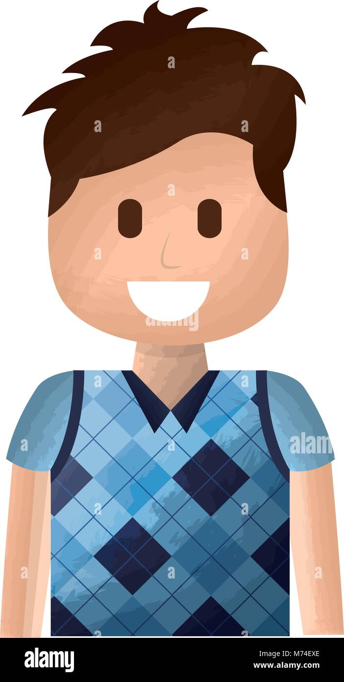cartoon smiling man portrait character Stock Vector Image & Art - Alamy