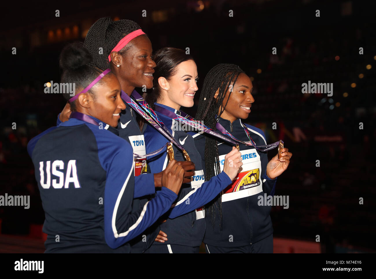 USA's (left-right) Quanera Hayes, Shakima Wimbley, Georganne Moline and ...