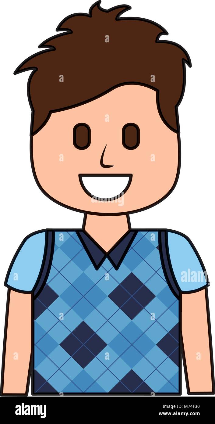 cartoon smiling man portrait character Stock Vector Image & Art - Alamy