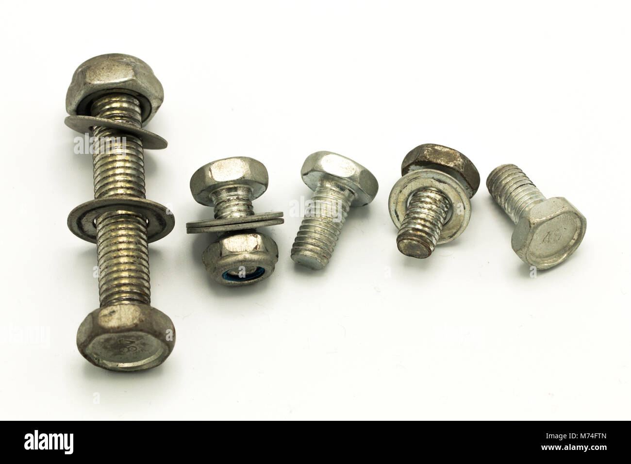 English alphabet of nut, isolated on white background, front view from ...