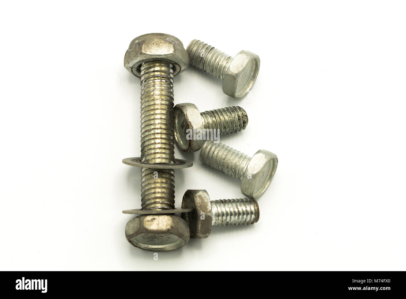 English alphabet of nut, isolated on white background, front view from ...