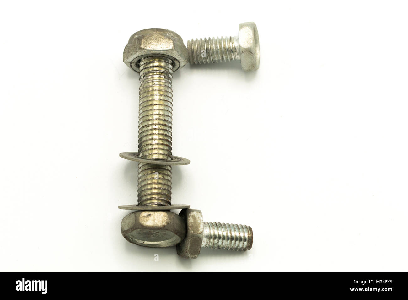 English alphabet of nut, isolated on white background, front view from ...