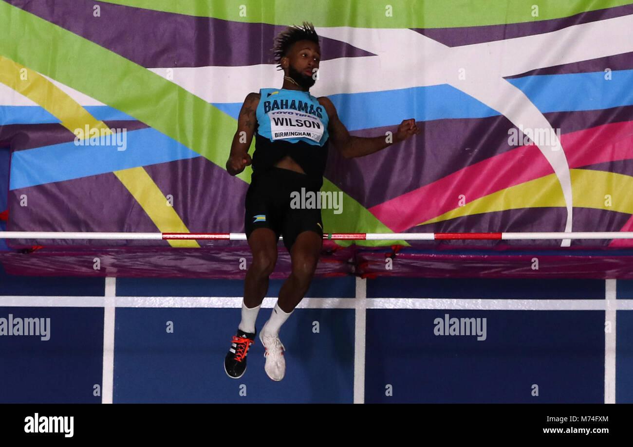 Bahamas' Jamal Wilson in action during the Men's High Jump during day ...
