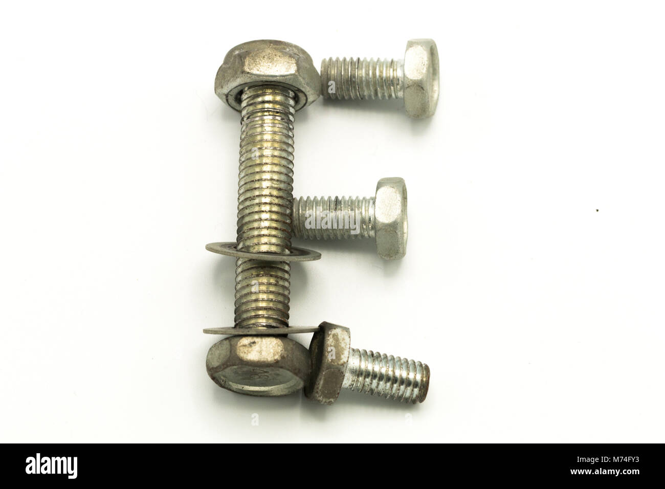 English alphabet of nut, isolated on white background, front view from ...