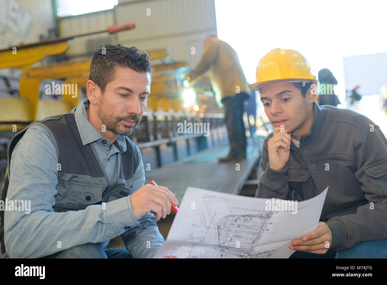 engineer order frames from construction factory supplier Stock Photo ...